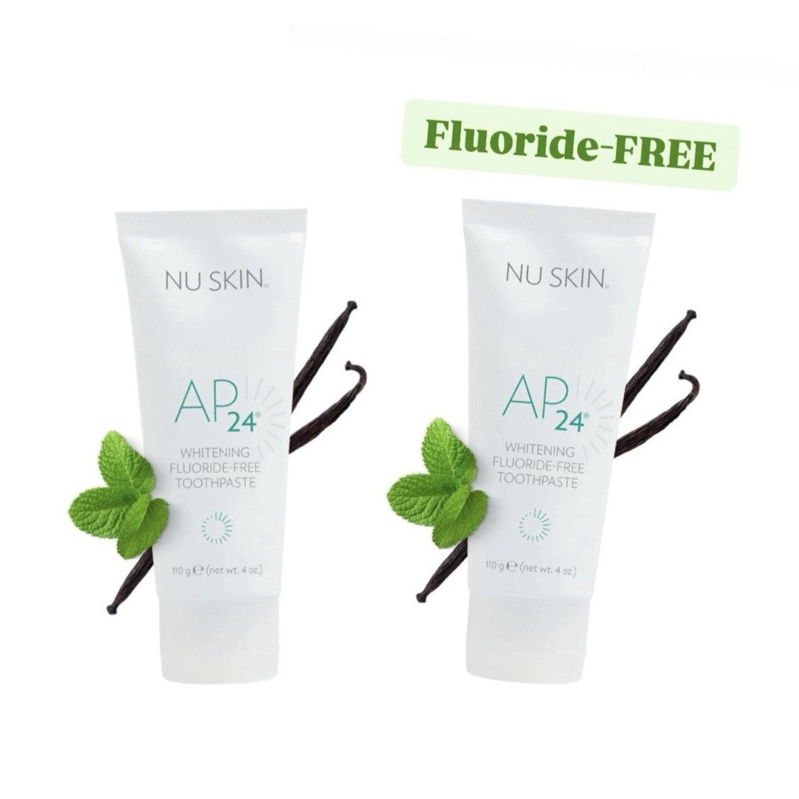 NU Skin Ap24 Whitening Fluoride-FREE Toothpaste Full Size 2pk | Nuskin ...